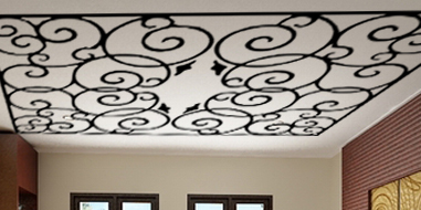 Wrought Iron Panel Square Giant - Beautiful Wall Decals